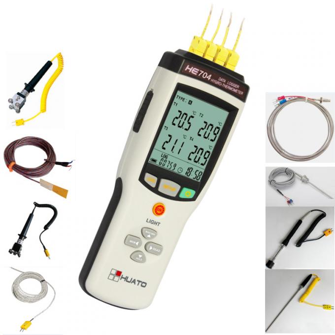 Kanäle des PLATTFISCH Thermoelement-Kalibrierer-Temperatur-Datenlogger ...