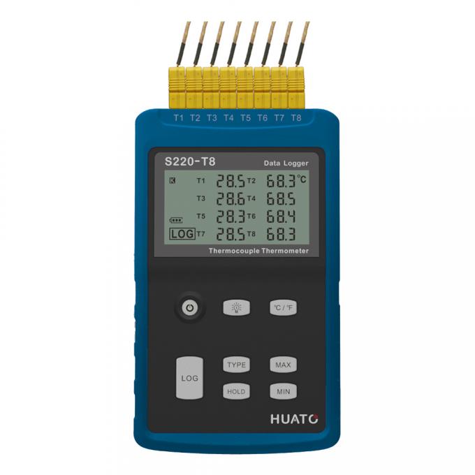 Kanal-Thermoelement-Datenlogger der hohen Präzisions-8 große LCD ...